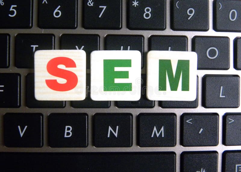 Abbreviation SEM on Keyboard Background Stock Photo - Image of blocks ...