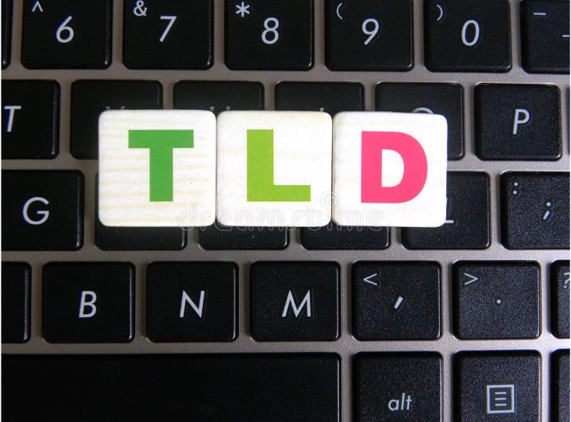 Blue Domain Name Registration Button on Keyboard. 3D. Stock Photo ...