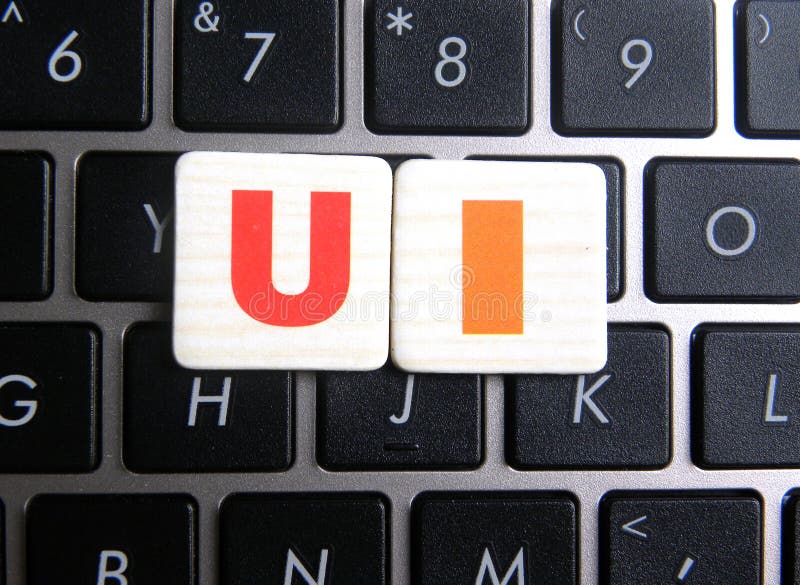 Abbreviation UI on Keyboard Background Stock Image - Image of font ...