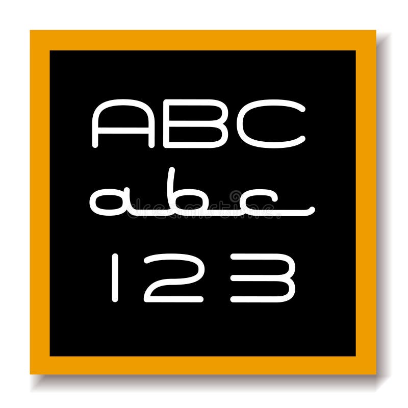ABC 123 Education Black Board Stock Illustration - Illustration of ...