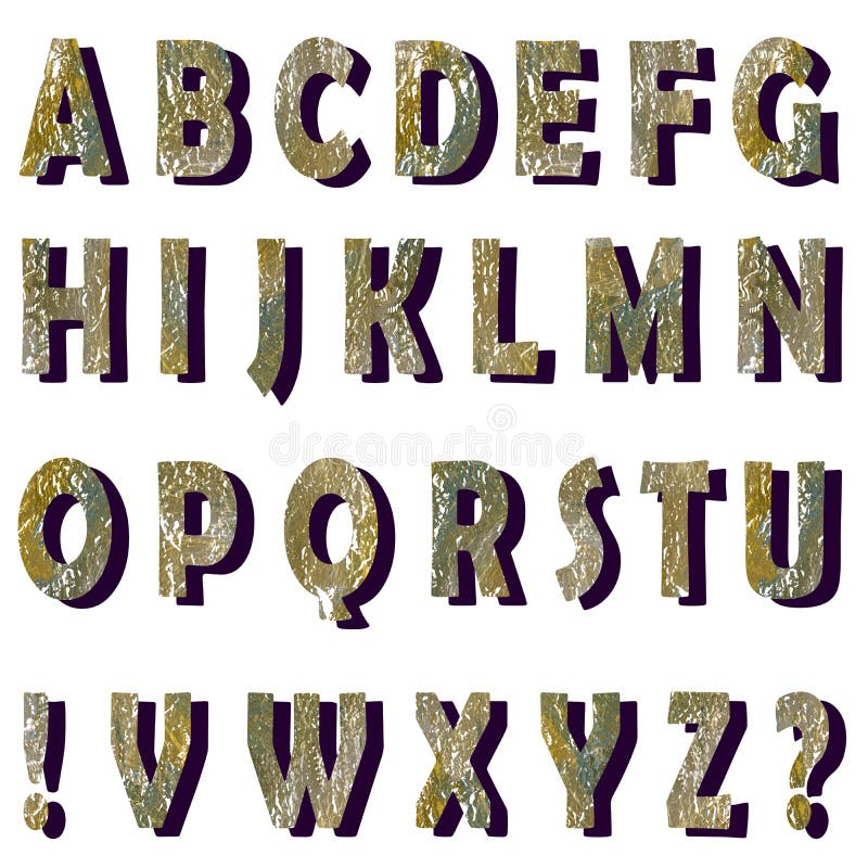 Capital Letters of the Latin Alphabet, Exclamation and Question Marks ...