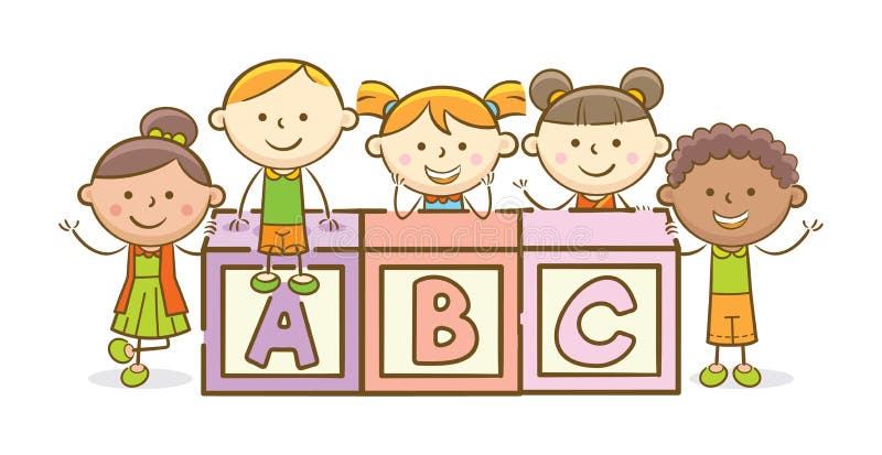 ABC Alphabet Block Frame stock illustration. Illustration of block ...