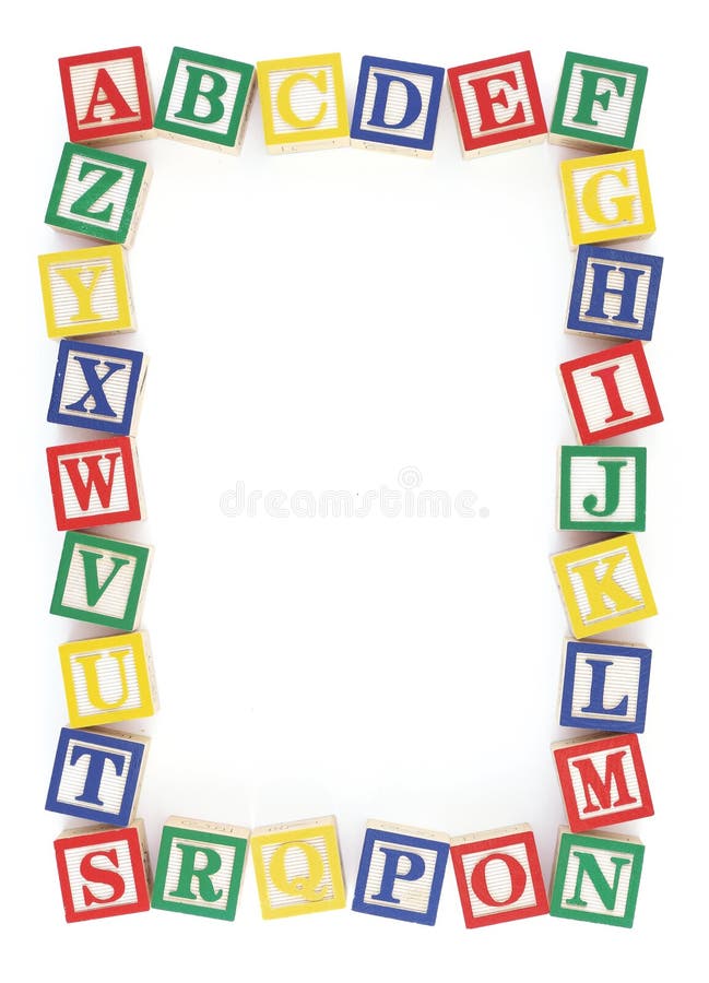ABC Alphabet Block Frame stock illustration. Illustration of block ...