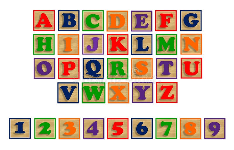 ABC. Alphabet. Colorful Alphabet and Numbers for Children Stock ...