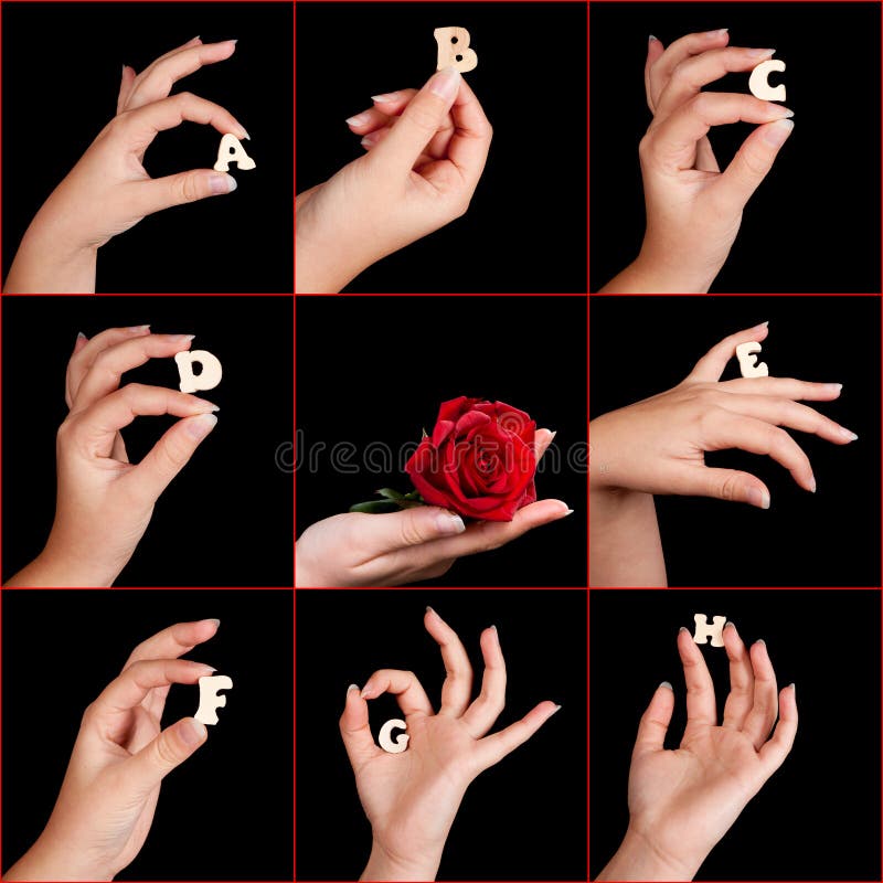 ABC alphabet hands stock image. Image of collection, isolated - 18081963