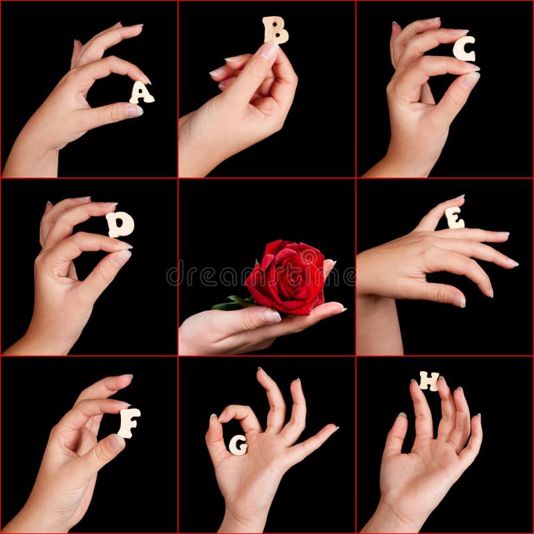 ABC alphabet hands stock image. Image of collection, isolated - 18081963