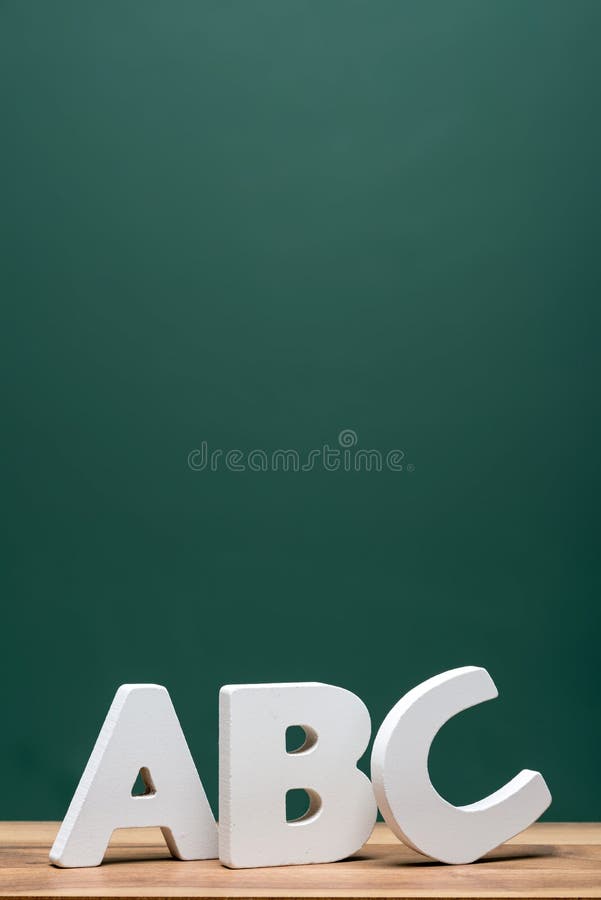 Abc Alphabet Letters in Front of Board Stock Photo - Image of high ...