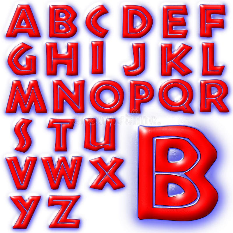 ABC Alphabet Special Design Set Stock Illustration - Illustration of ...