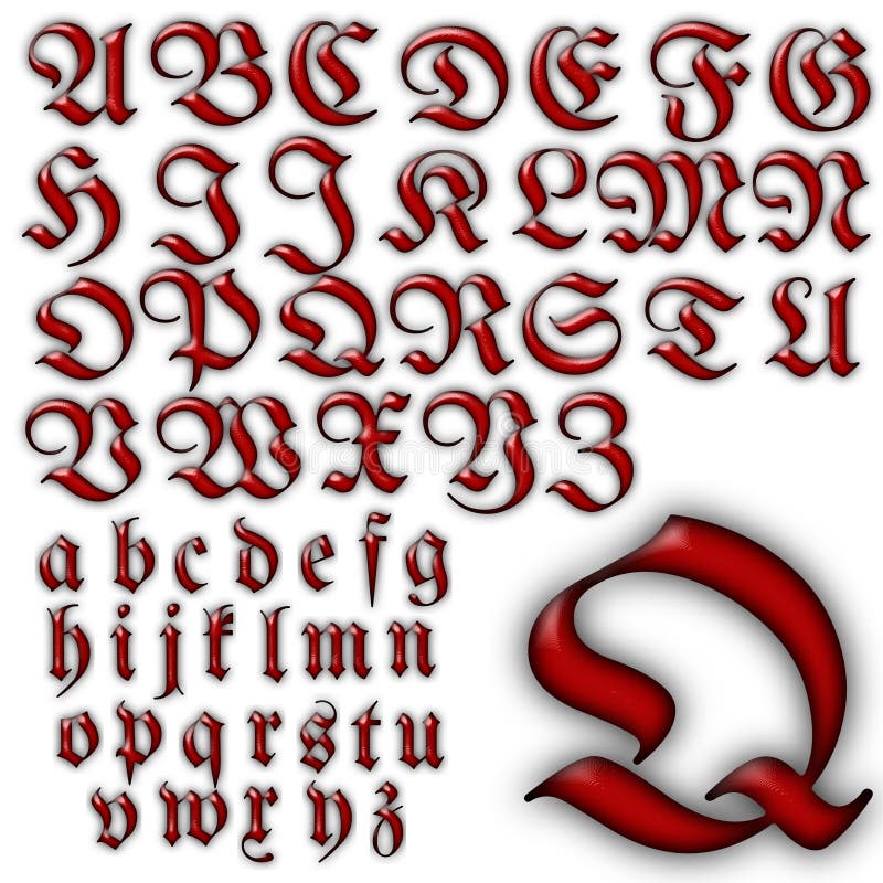 ABC Alphabet Special Design Set Stock Illustration - Illustration of ...