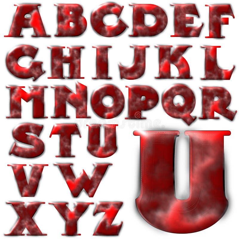ABC Alphabet Special Design Set Stock Illustration - Illustration of ...