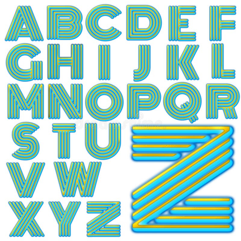 ABC Alphabet Special Design Set Stock Illustration - Illustration of ...