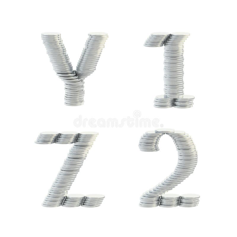 ABC Alphabet Symbols Made of Coins Stock Image - Image of cent ...