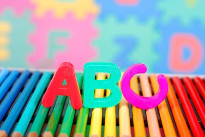 Abc background stock photo. Image of kindergarten, pencils - 20617494