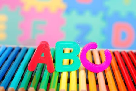 Abc background stock photo. Image of kindergarten, pencils - 20617494