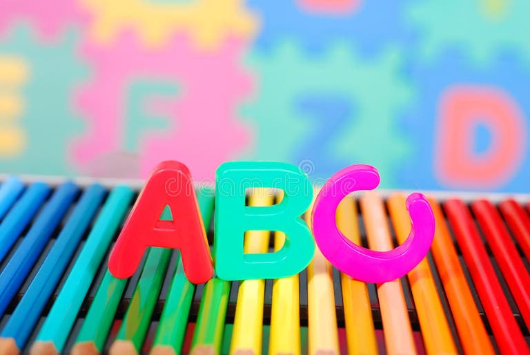 Abc background stock photo. Image of kindergarten, pencils - 20617494