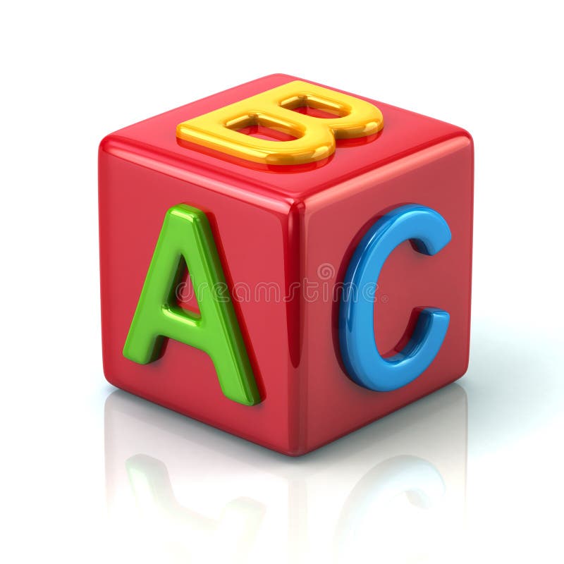 Abc block stock illustration. Illustration of english - 83534512