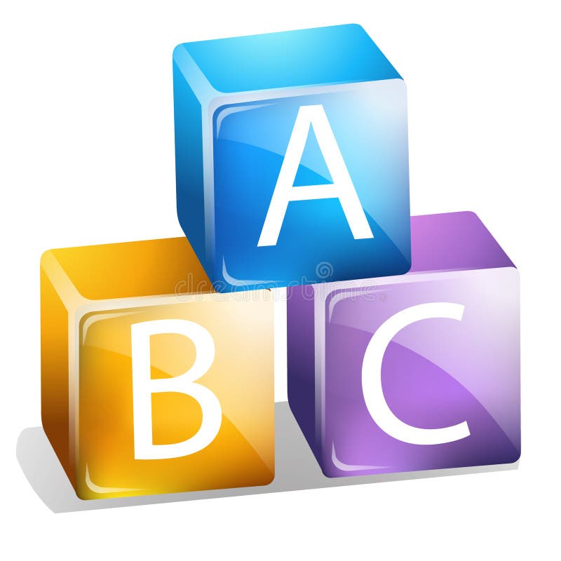 ABC Blocks stock illustration. Illustration of artistic - 16056976