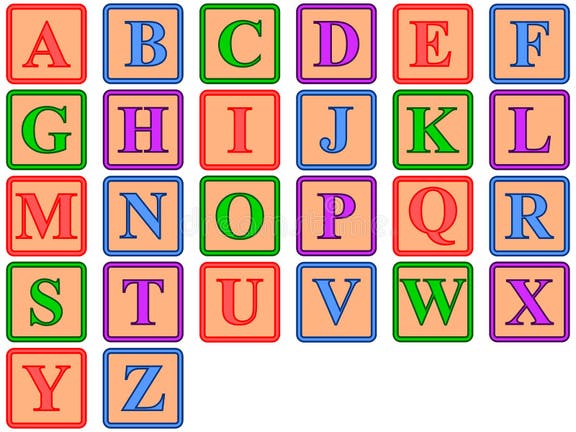 Pastel Abc Blocks School Stock Illustrations – 45 Pastel Abc Blocks ...