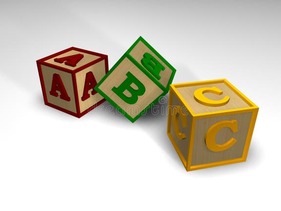 ABC blocks stock illustration. Illustration of school, group - 444665