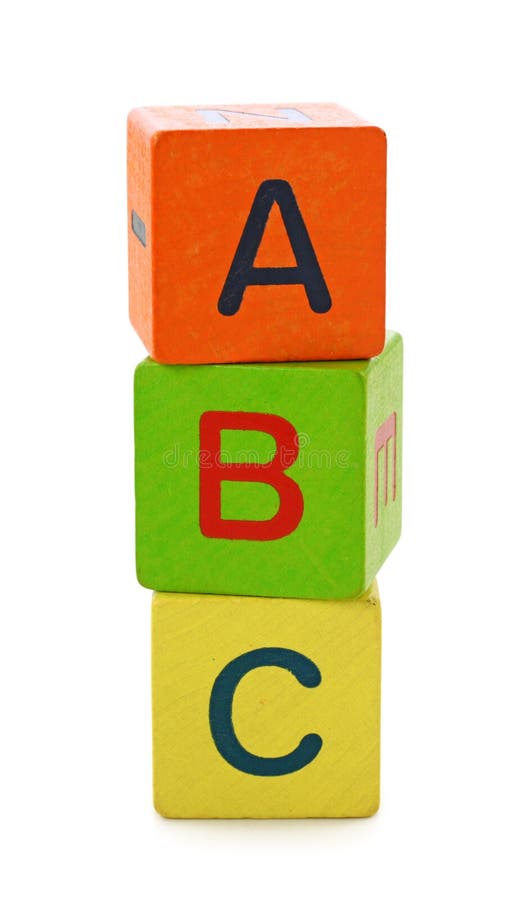 ABC Blocks Stacked Vertically Stock Photo - Image of wooden, grow: 1487218