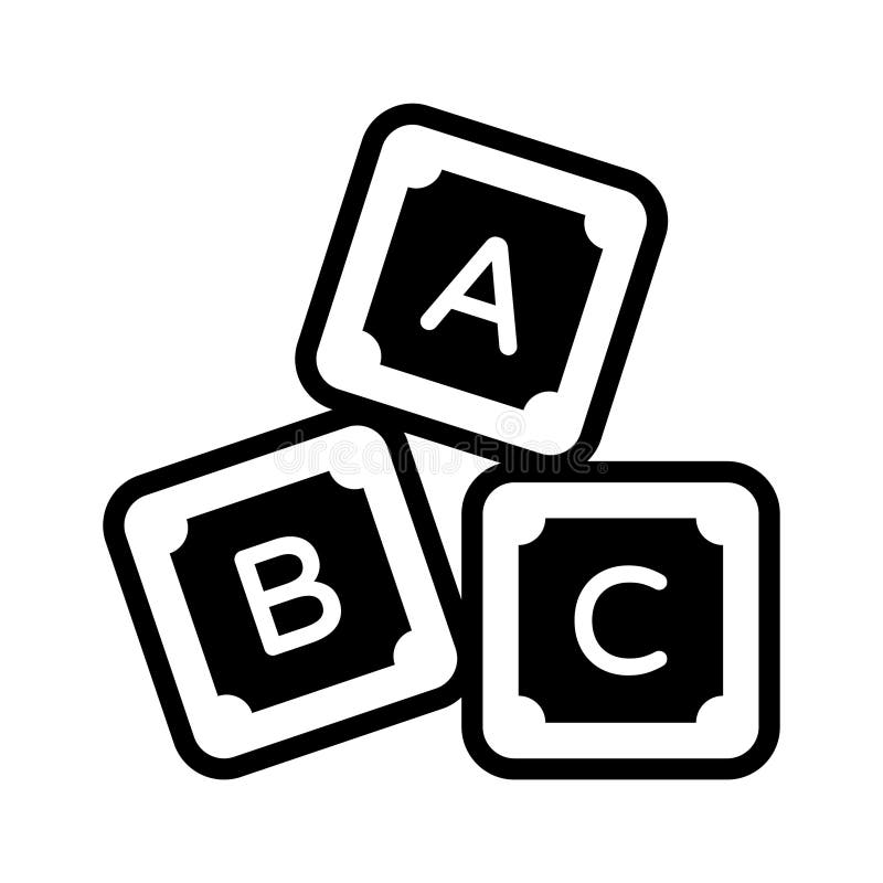 Abc Blocks, Alphabet Blocks Icon Design in Editable Style Stock Vector ...