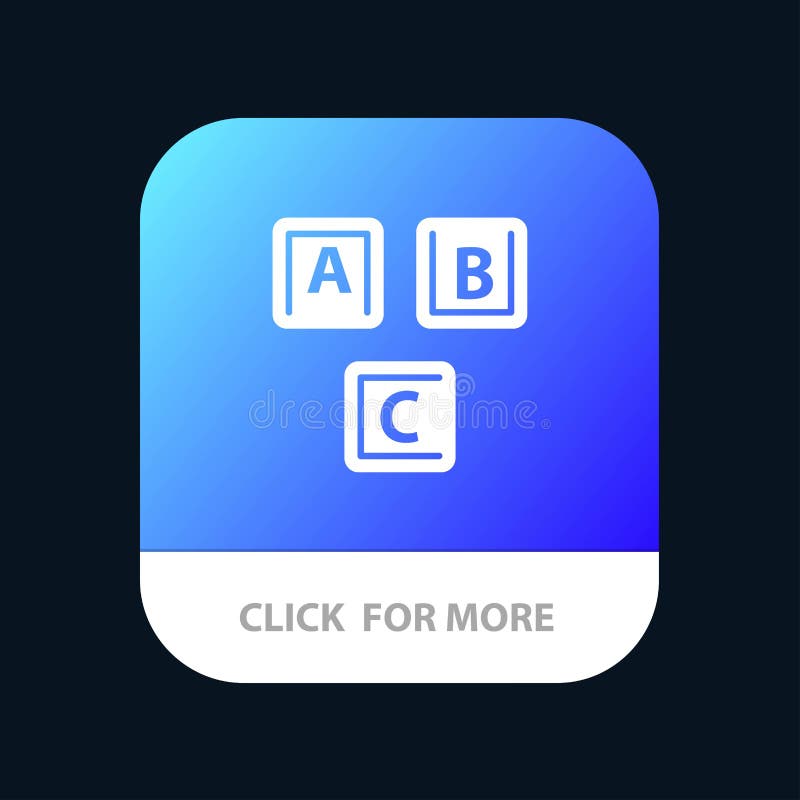 Abc, Blocks, Basic, Alphabet, Knowledge Mobile App Icon Design Stock ...