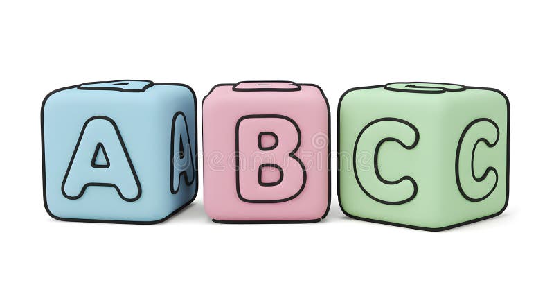 Abc Blocks for Kids Learning and Development Stock Illustration ...