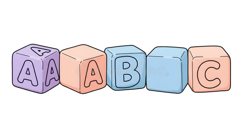 Abc Blocks for Kids Learning and Education Stock Illustration ...