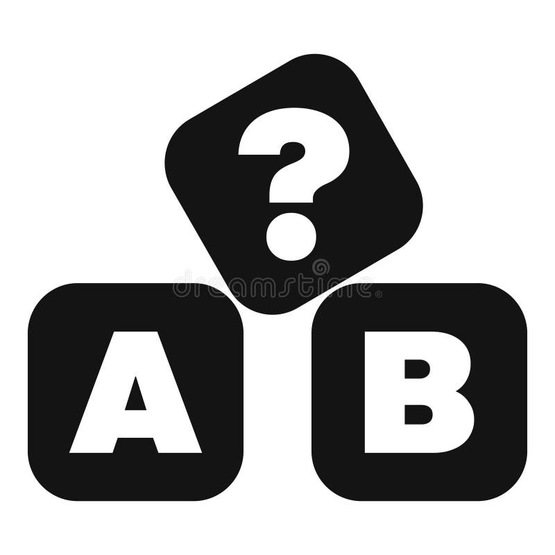 Abc Blocks Showing Question Mark Over Answer Stock Vector ...