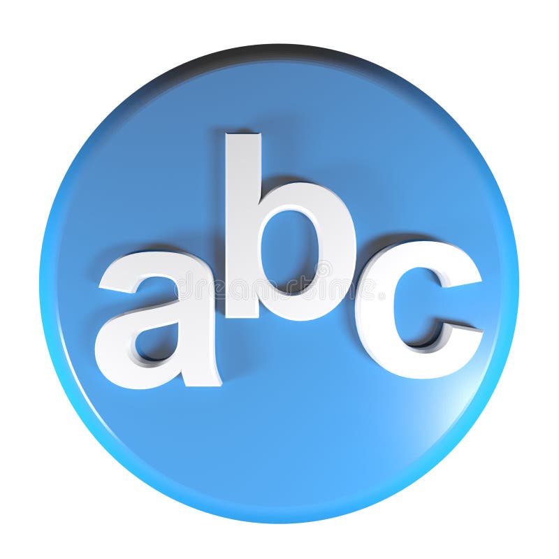 Blue Push Button with @ Symbol - 3D Rendering Stock Illustration ...