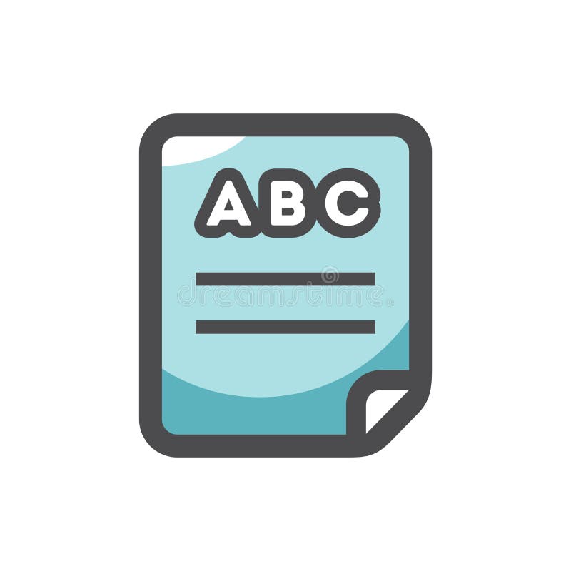 Abc Book Paper Vector Icon Cartoon Illustration Stock Vector ...