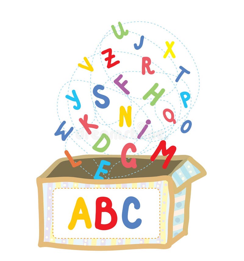 Abc Box Funny Concept of Education Stock Vector - Illustration of ...