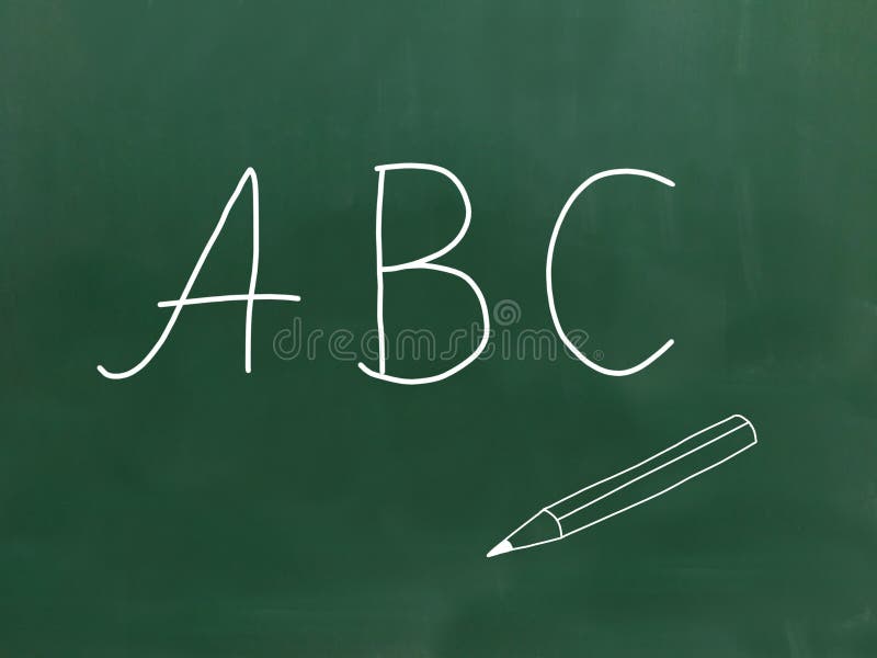 ABC - Buchstaben Auf Einer Tafel Stock Abbildung - Illustration von ...