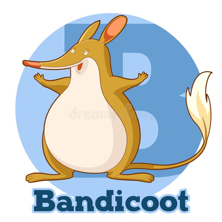 ABC Cartoon Bandicoot stock vector. Illustration of book - 90015419