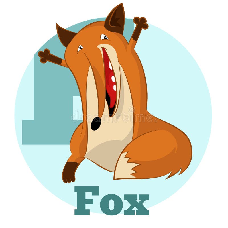ABC Cartoon Fox stock vector. Illustration of cartoon - 71834330