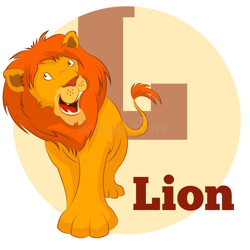 ABC Cartoon Lion stock vector. Illustration of kindergarten - 71964466