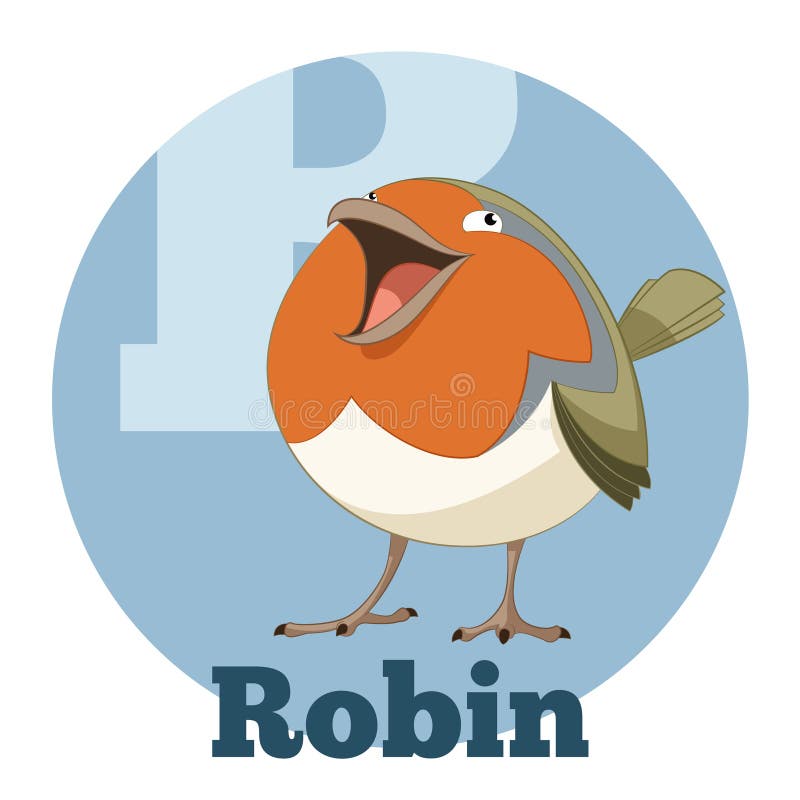ABC Cartoon Robin stock vector. Illustration of english - 95070397