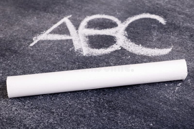 ABC on Chalkboard stock image. Image of white, detail - 15103159