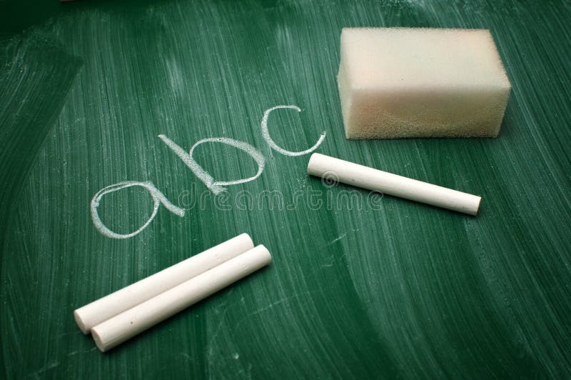 ABC on chalkboard stock image. Image of lesson, class - 32092997