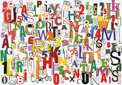 ABC collage stock illustration. Illustration of alphabet - 17724543