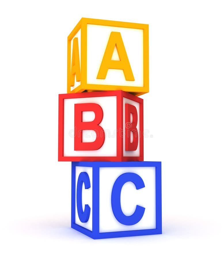 Abc Colorful Cubes On White. Stock Illustration - Image: 21557144