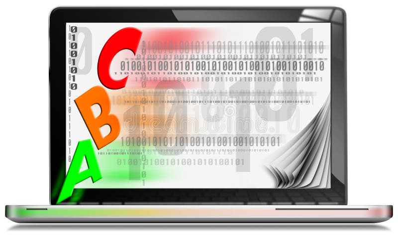 ABC Computer stock illustration. Illustration of screen - 25121940
