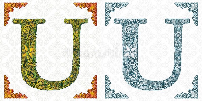 Vector Letter R. Patterned Font. Monogram. Unique Ornamental Alphabet ...