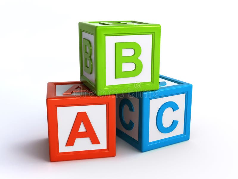 Abc cubes stock illustration. Illustration of kids, student - 85357974