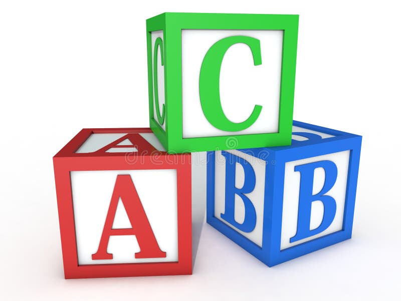 ABC Cubes stock illustration. Illustration of education - 81384255