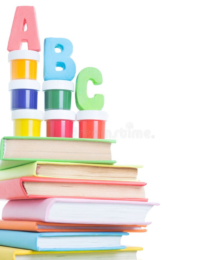 ABC De Las Letras Y Pila De Libros Imagen de archivo - Imagen de ...