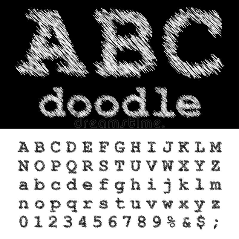 Abc doodle stock vector. Illustration of school, layout - 99518916