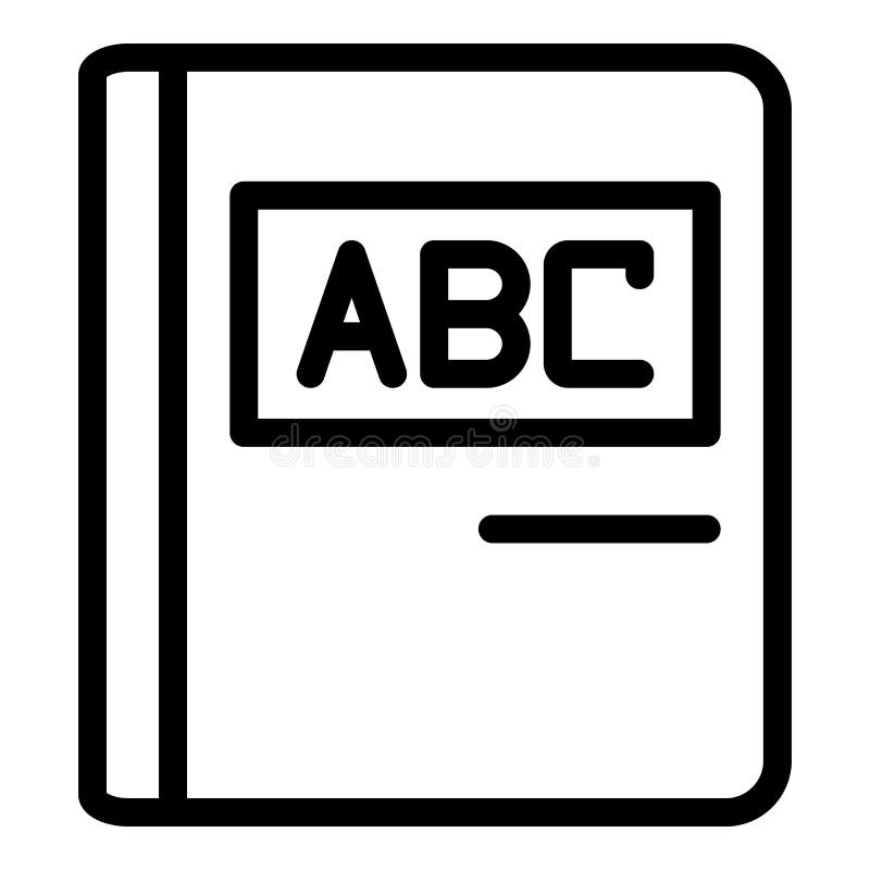 Abc Education Book Icon, Outline Style Stock Vector - Illustration of ...