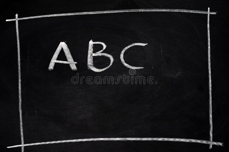 ABC Escrito No Quadro-negro Imagem de Stock - Imagem de amostra, escola ...