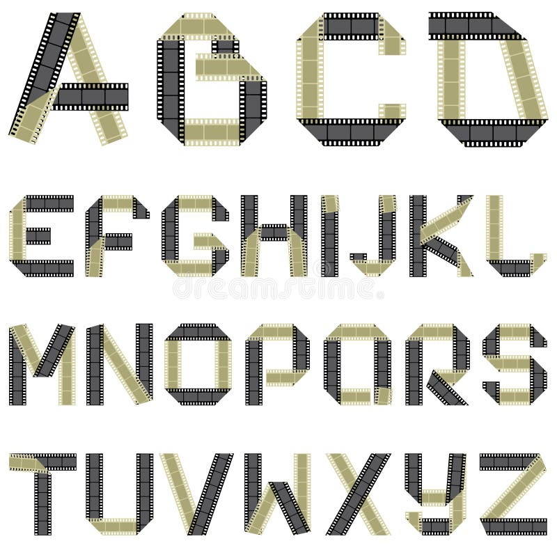 ABC film tape stock illustration. Illustration of element - 33647978